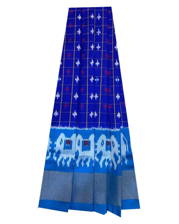 POCHAMPALLY IKKAT KIDS BLUE WITH ANANDA BLUE COLOR LEHENGA ...